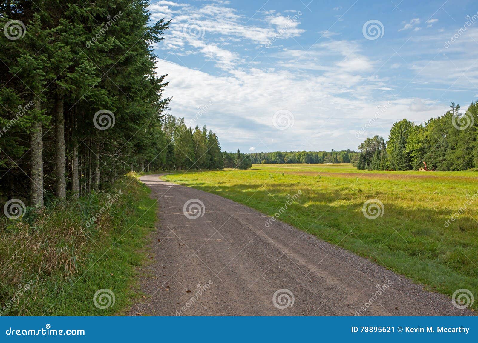 Gravel Road by Open Field stock image. Image of path - 78895621