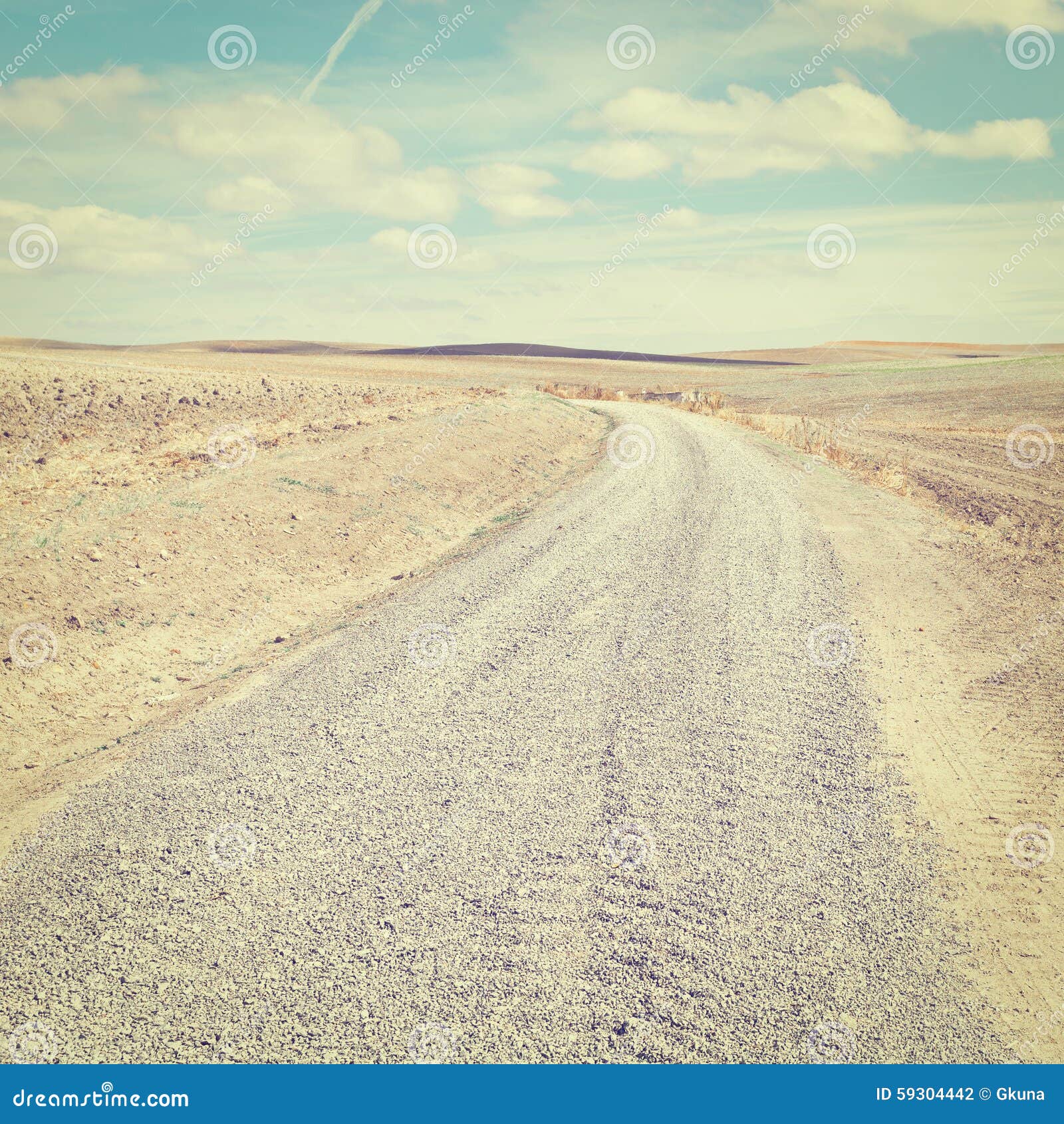 Gravel Road stock photo. Image of harvest, hill, country - 59304442