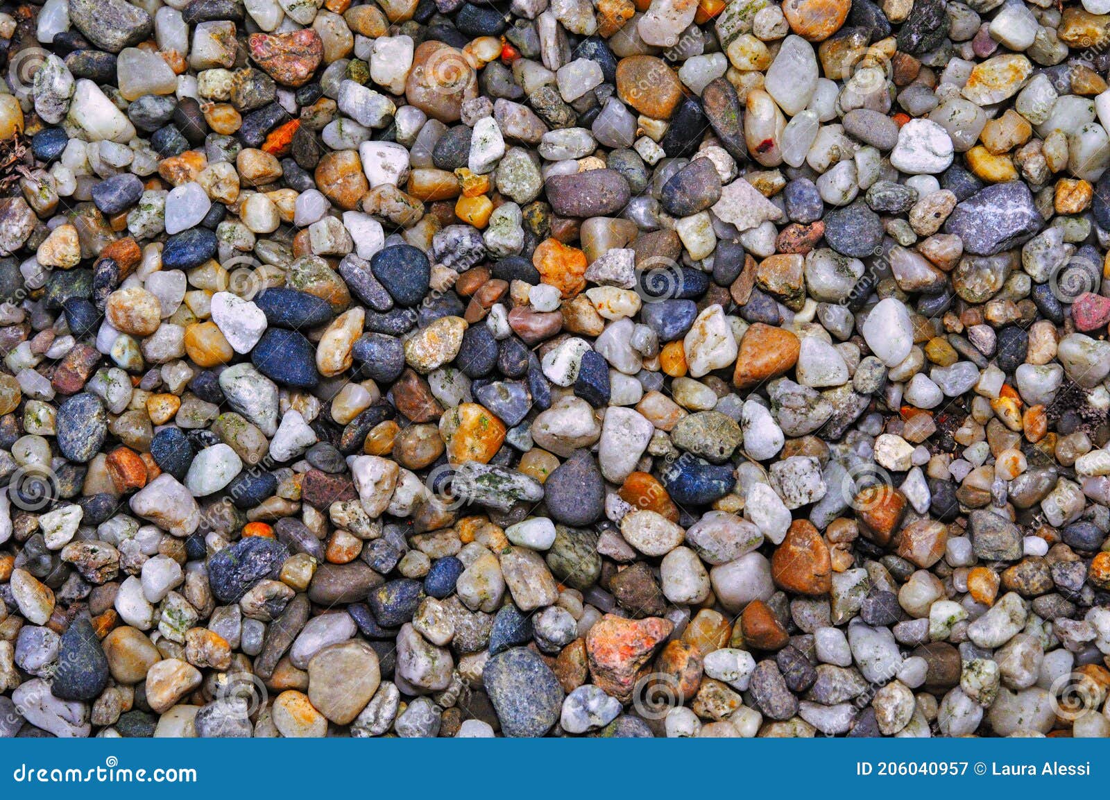 Gravel Road with Stones of Different Color and Shape Stock Image ...