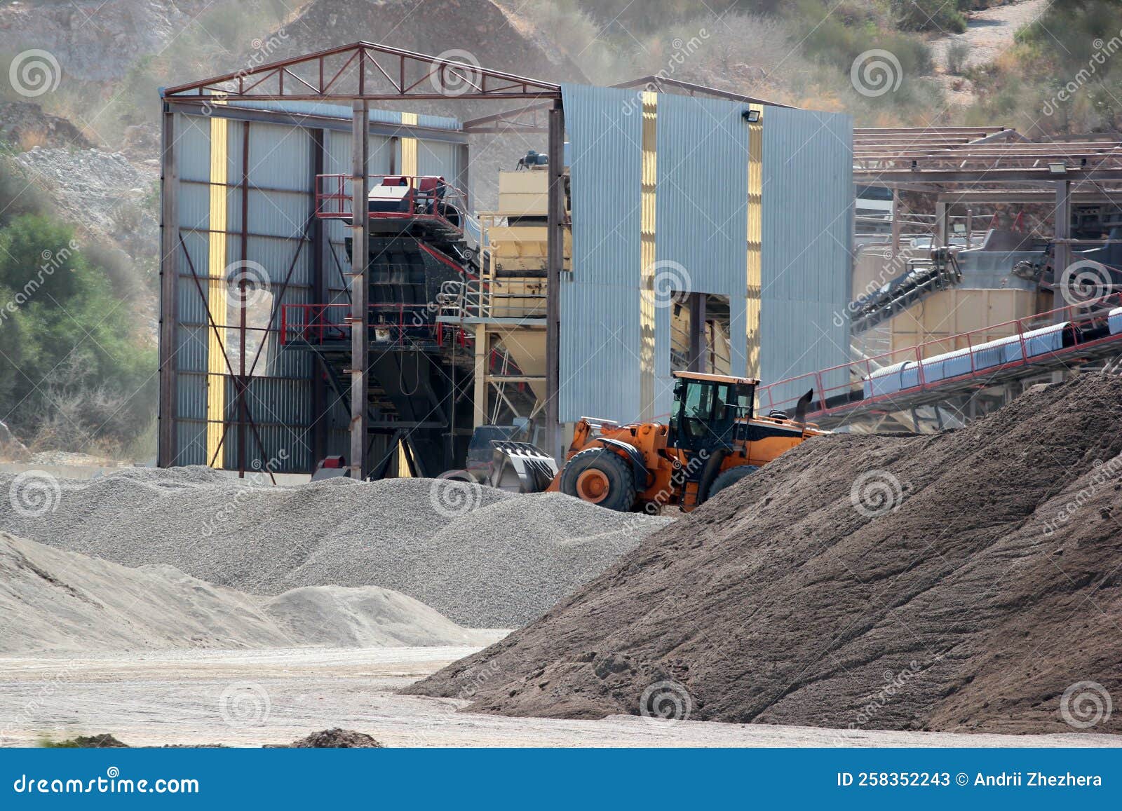 A Gravel and Sand Extraction Facility at a Construction Aggregate ...