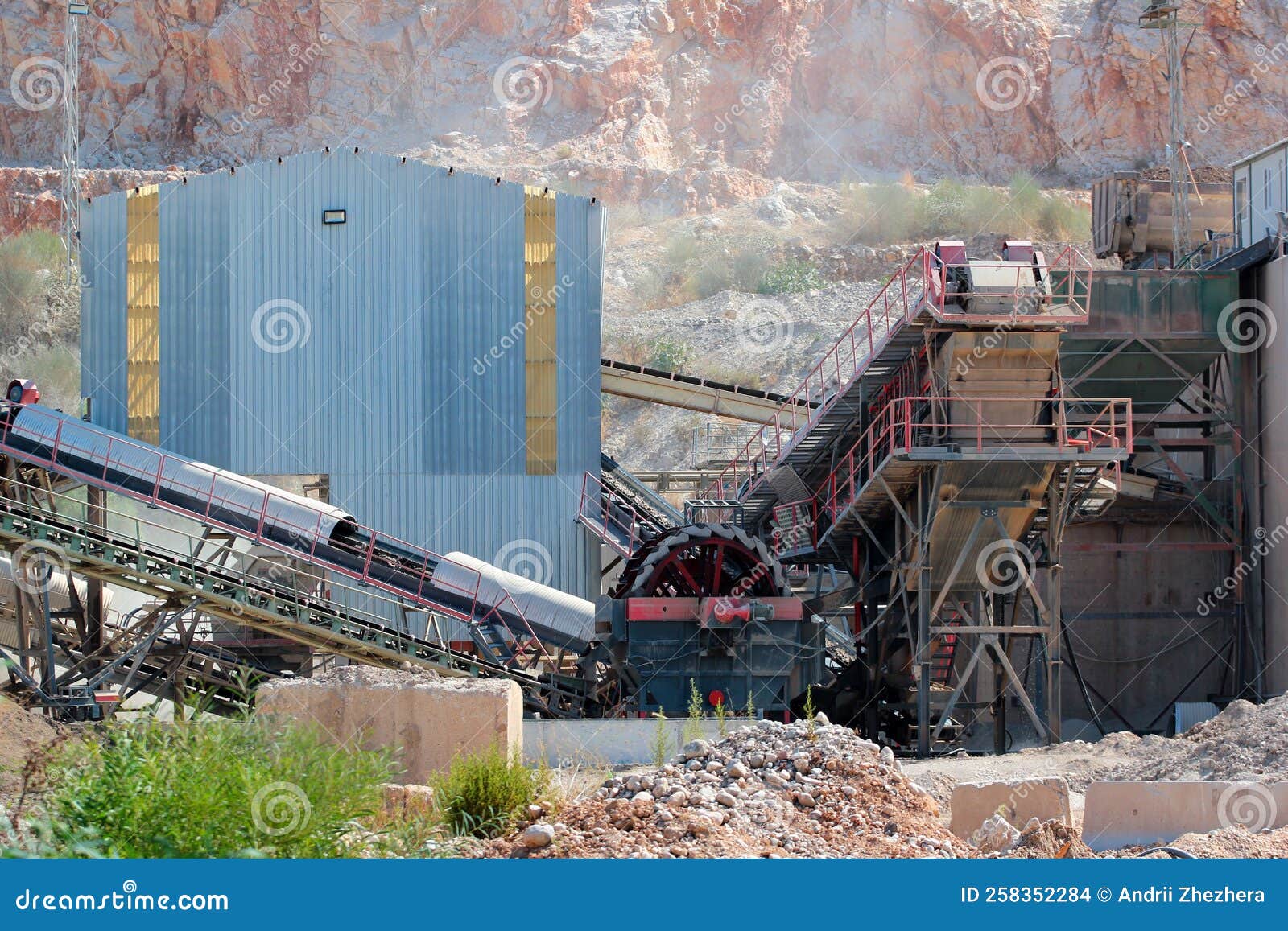 A Gravel and Sand Extraction Facility at a Construction Aggregate ...
