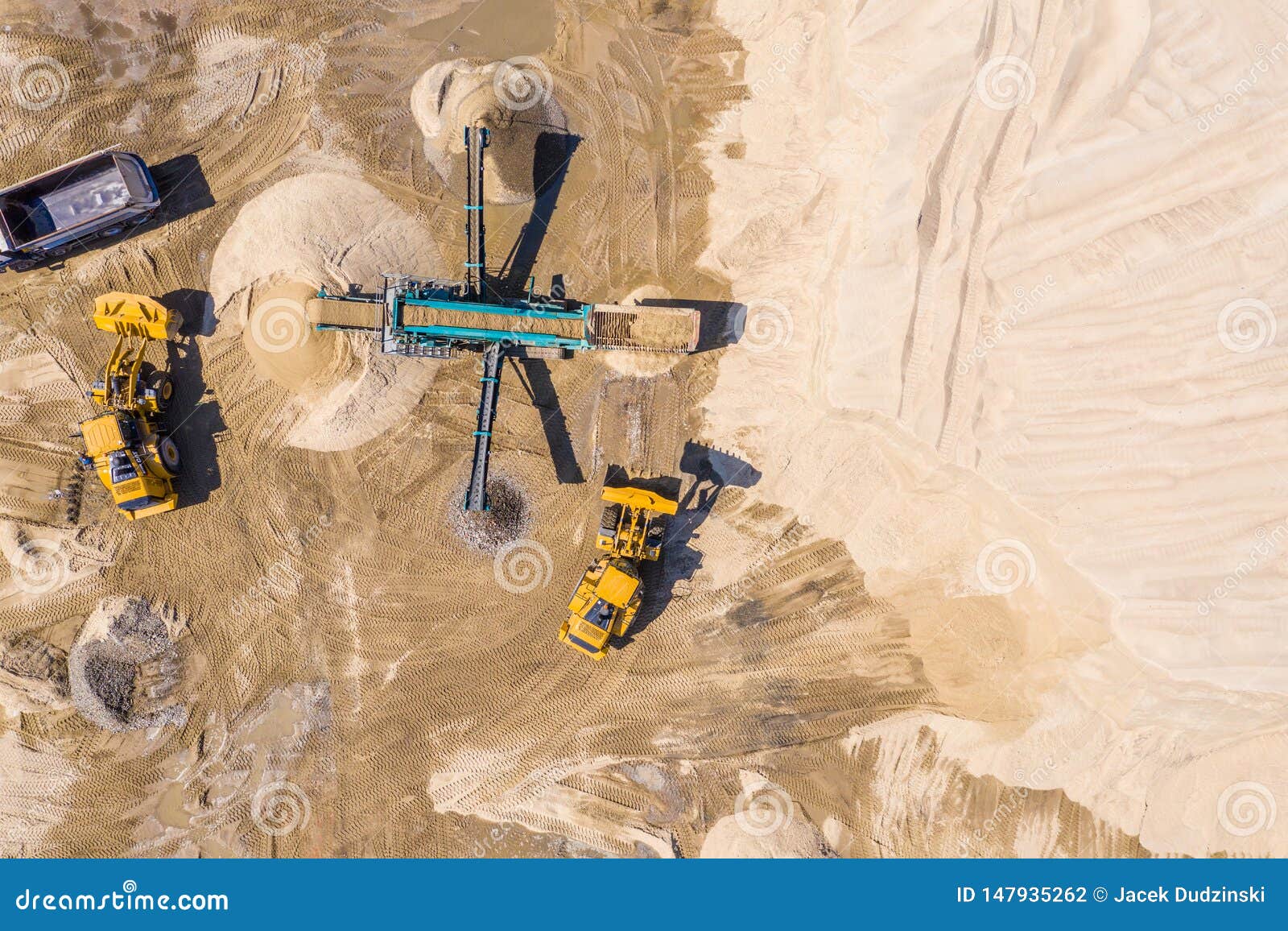 Gravel and Sand Open Pit Mining. Aerial View Editorial Photography ...