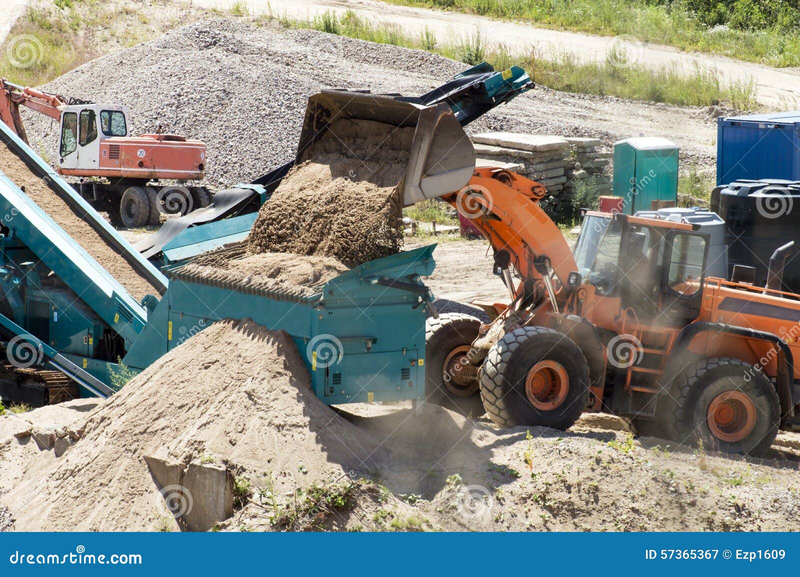 Gravel screening stock image. Image of waste, screen - 57365367