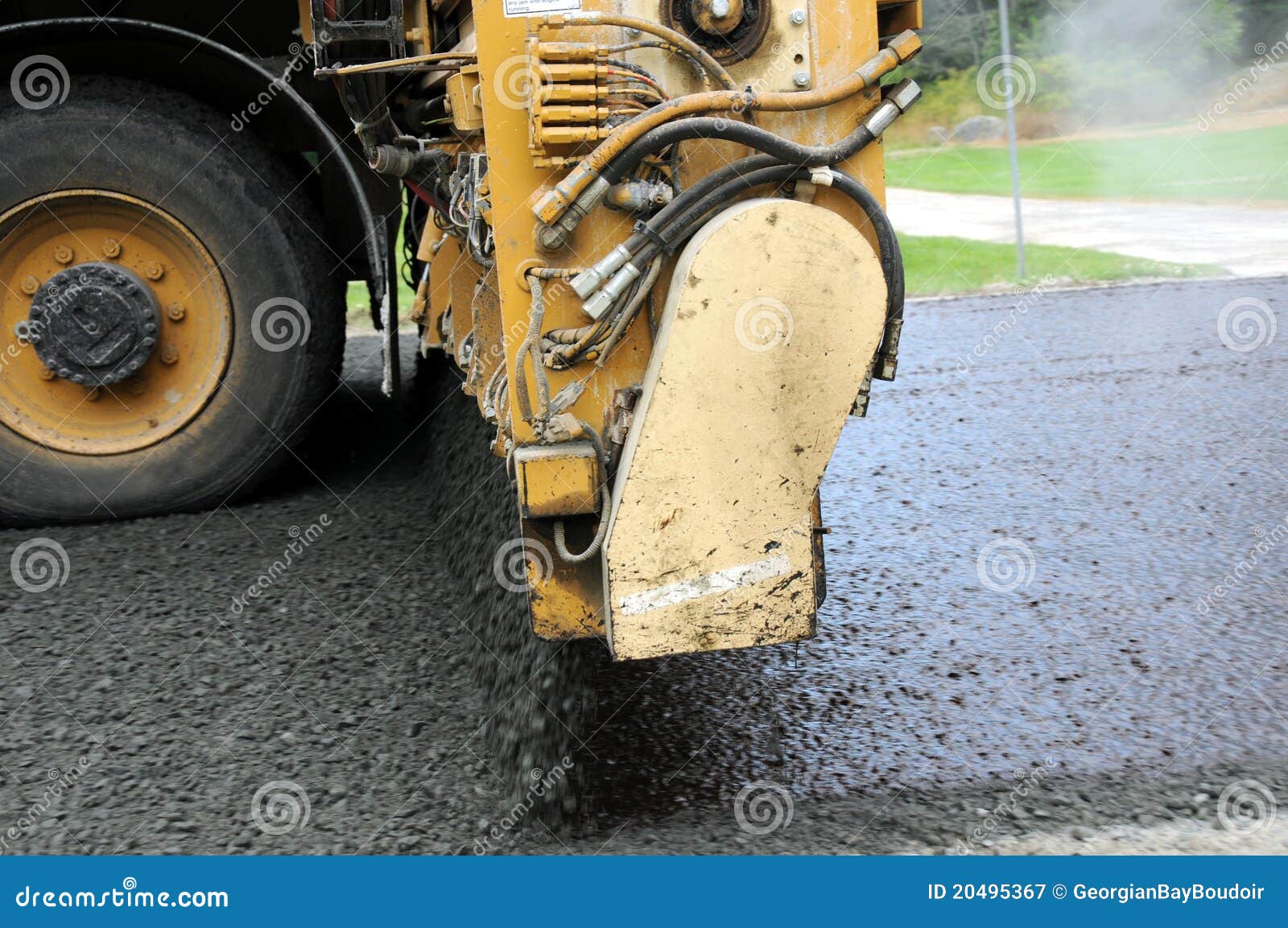 Gravel spreader stock image. Image of copy, flat, flattening - 20495367