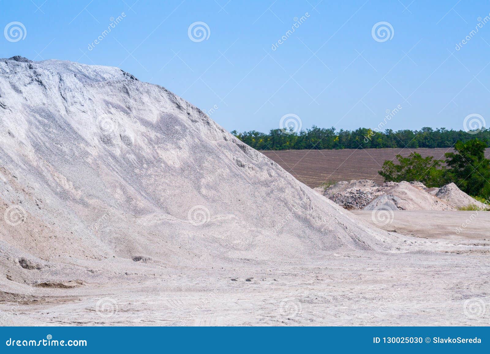 Gravel Stone Dumps in a Quarry Open Pit Mining. Processing Plant Stock ...