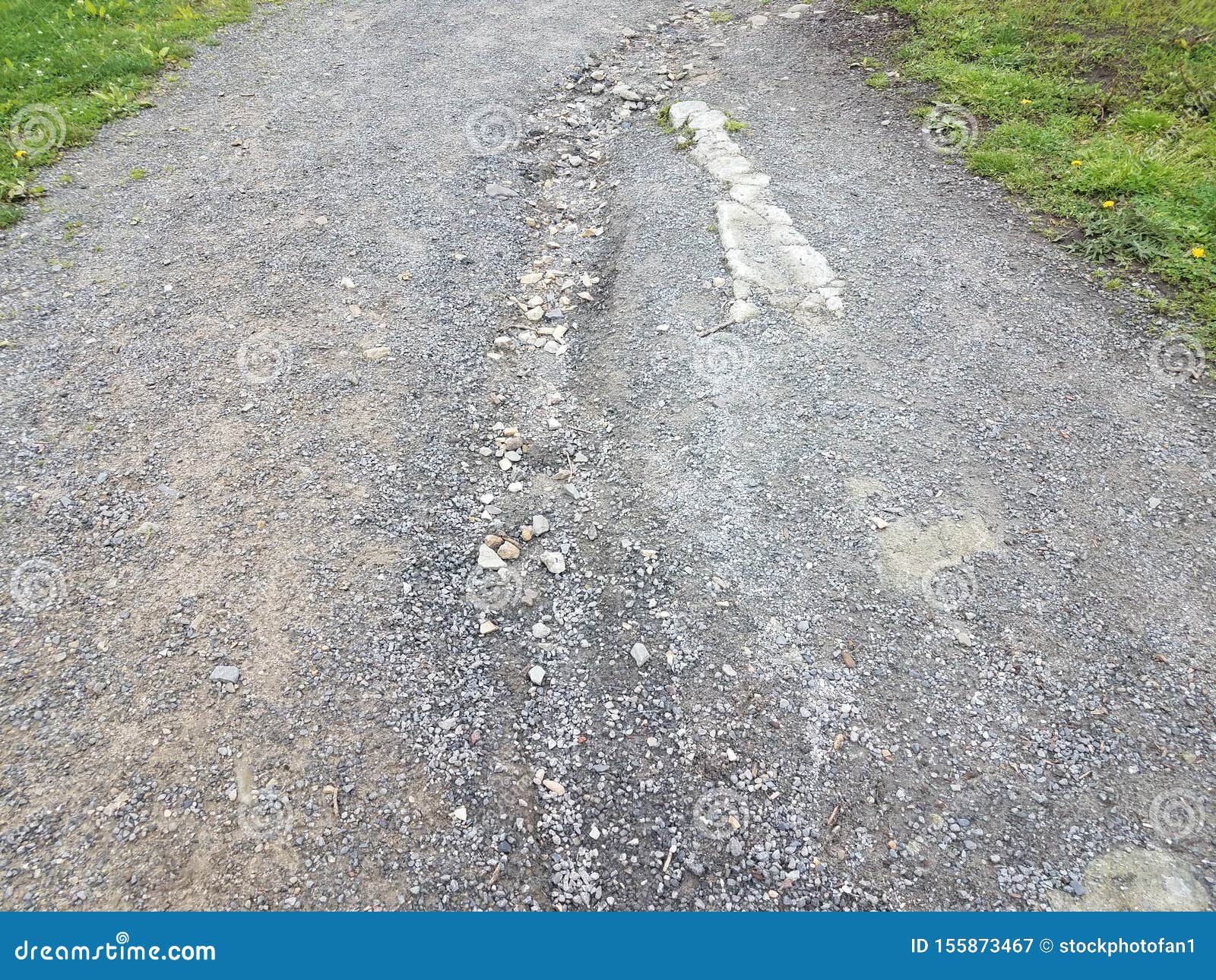 Gravel or Stone Path with Erosion from Water Stock Image - Image of ...