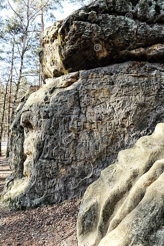 Graven letters stock photo. Image of forest, eyes, face - 55502464