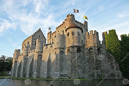 Gravensteen castle stock photo. Image of gent, count - 10202370