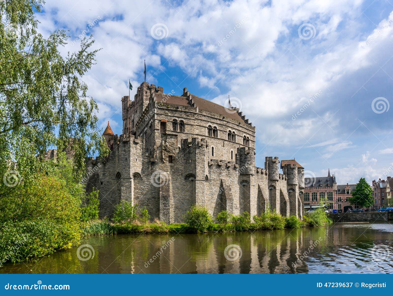 Gravensteen Castle in Ghent, Belgium Stock Image - Image of touristic ...