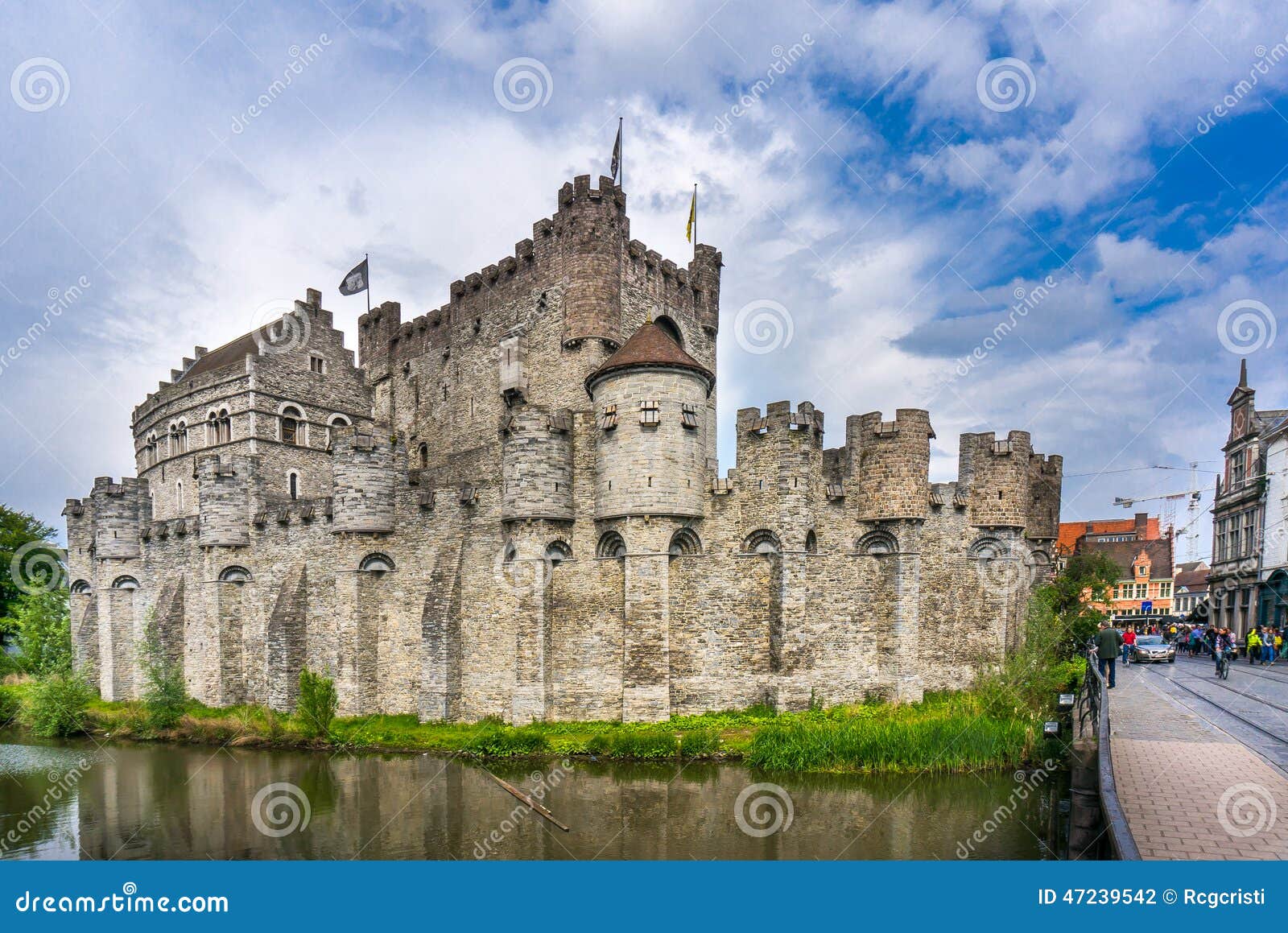 Gravensteen Castle. Ghent, East Flanders, Belgium Royalty-Free Stock ...
