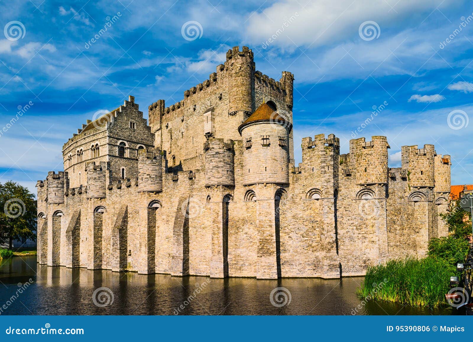 Gravensteen in Ghent, Belgium Stock Photo - Image of landmark, building ...