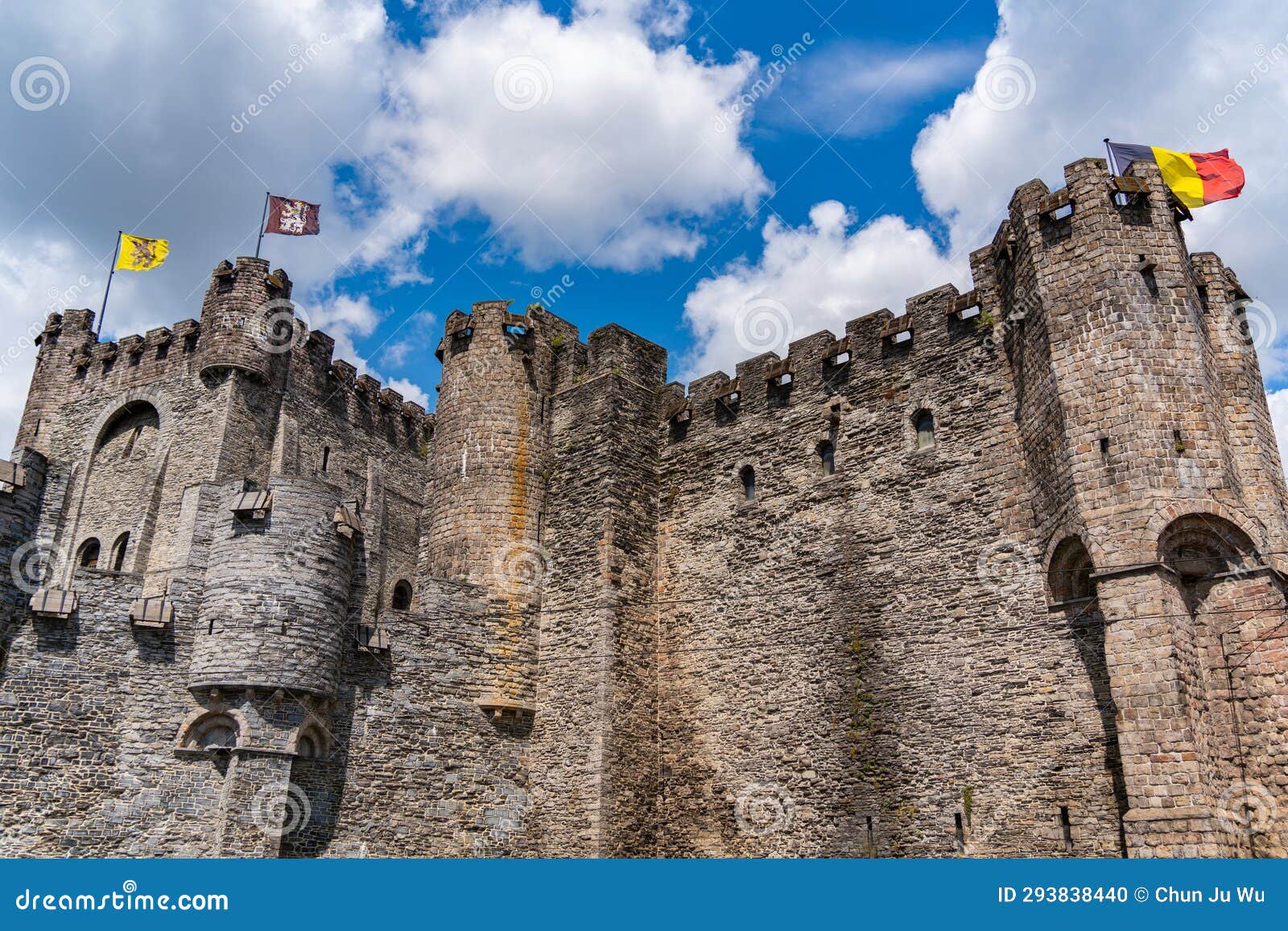 Gravensteen, a Medieval Castle at Ghent, Belgium Stock Photo - Image of ...