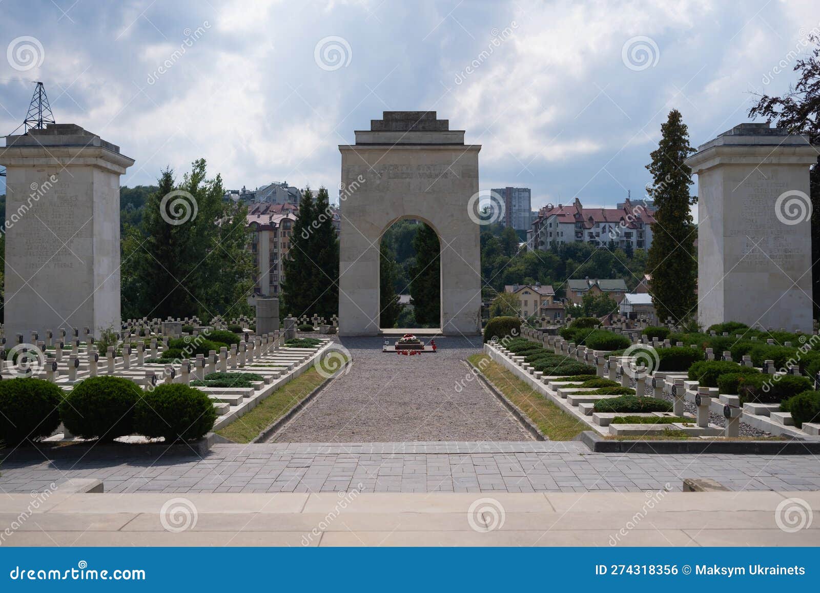 Graves and Monuments at Lychakiv Cemetery, Lviv, Ukraine Stock Photo ...