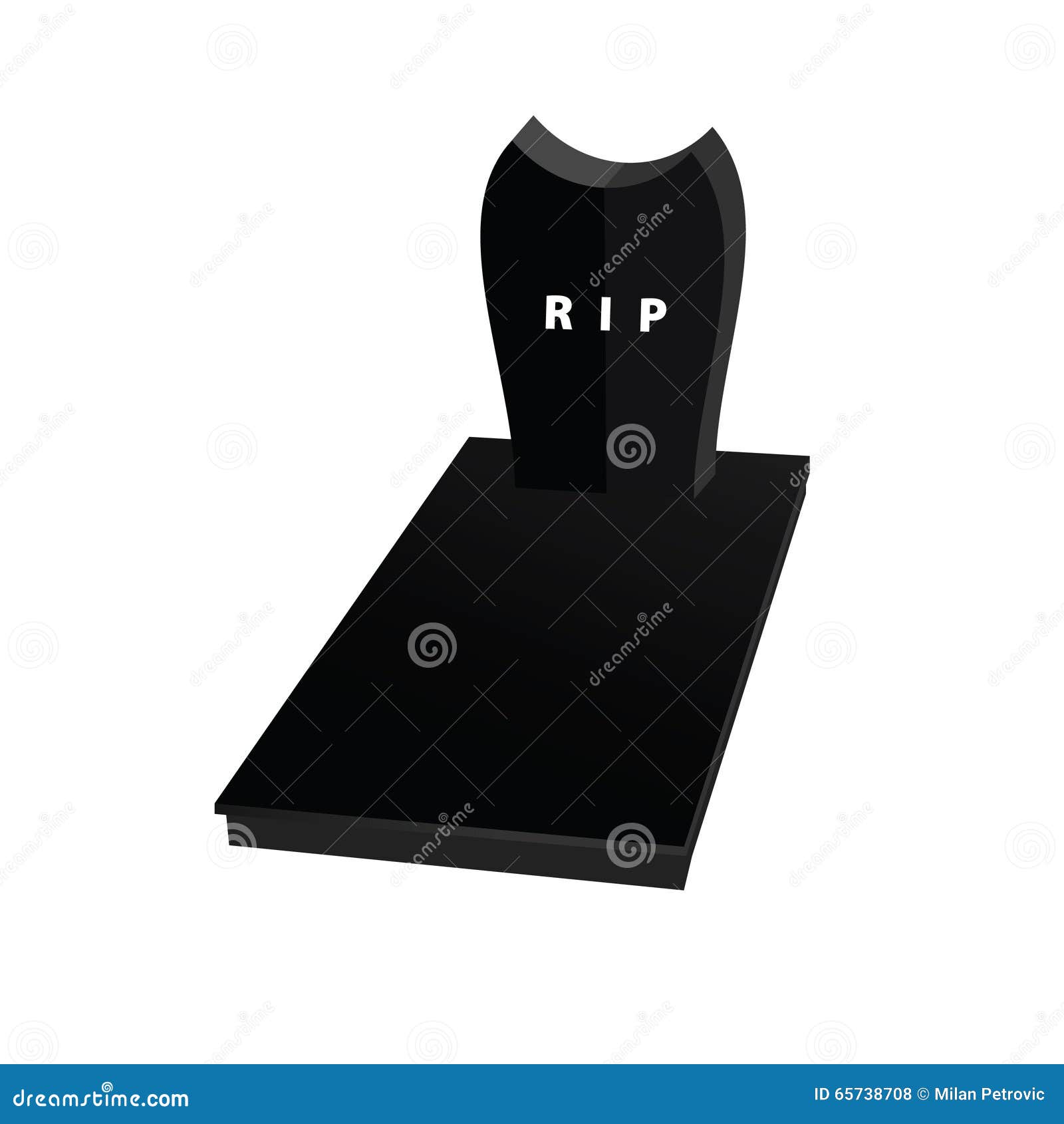 Gravestone Art Illustration in Black Stock Vector - Illustration of ...