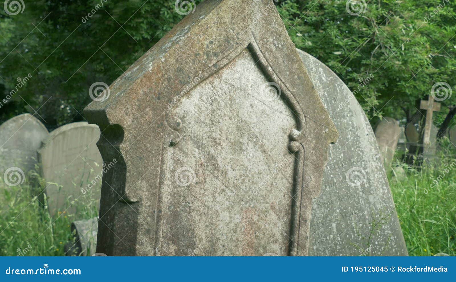 Old Plain Gravestone in the Cemetery Stock Video - Video of catholic ...