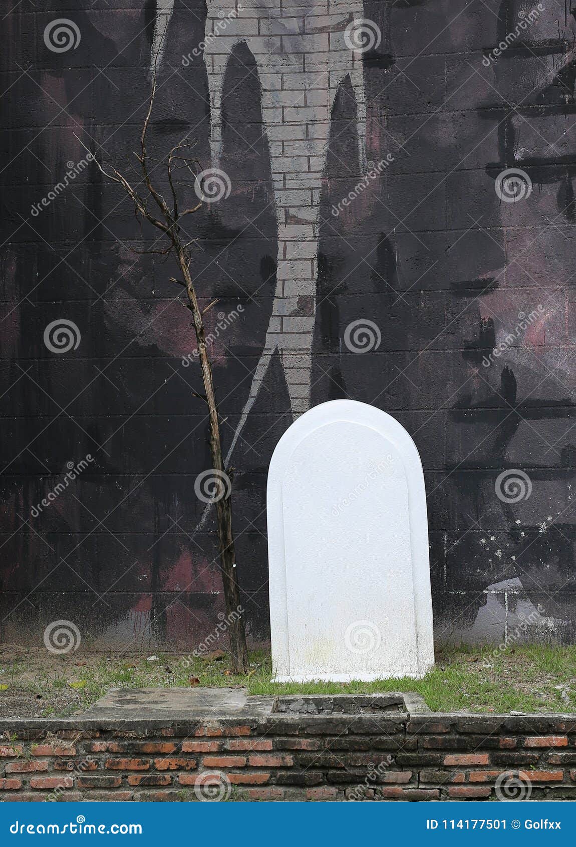Gravestone Concept Background Stock Image - Image of death, haunted ...