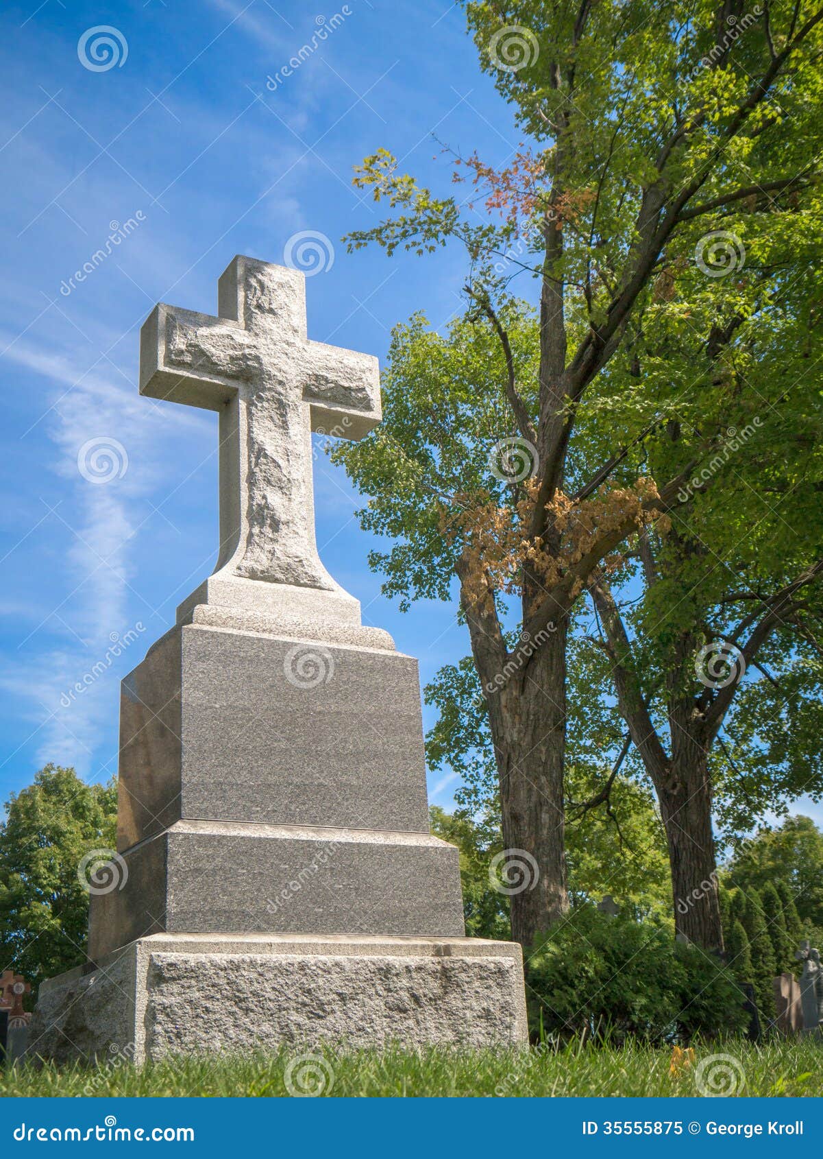 Blank Gravestone Cross