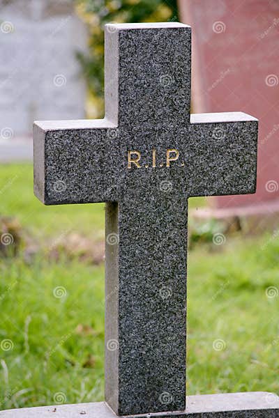 Gravestone cross RIP stock image. Image of christian - 44696879