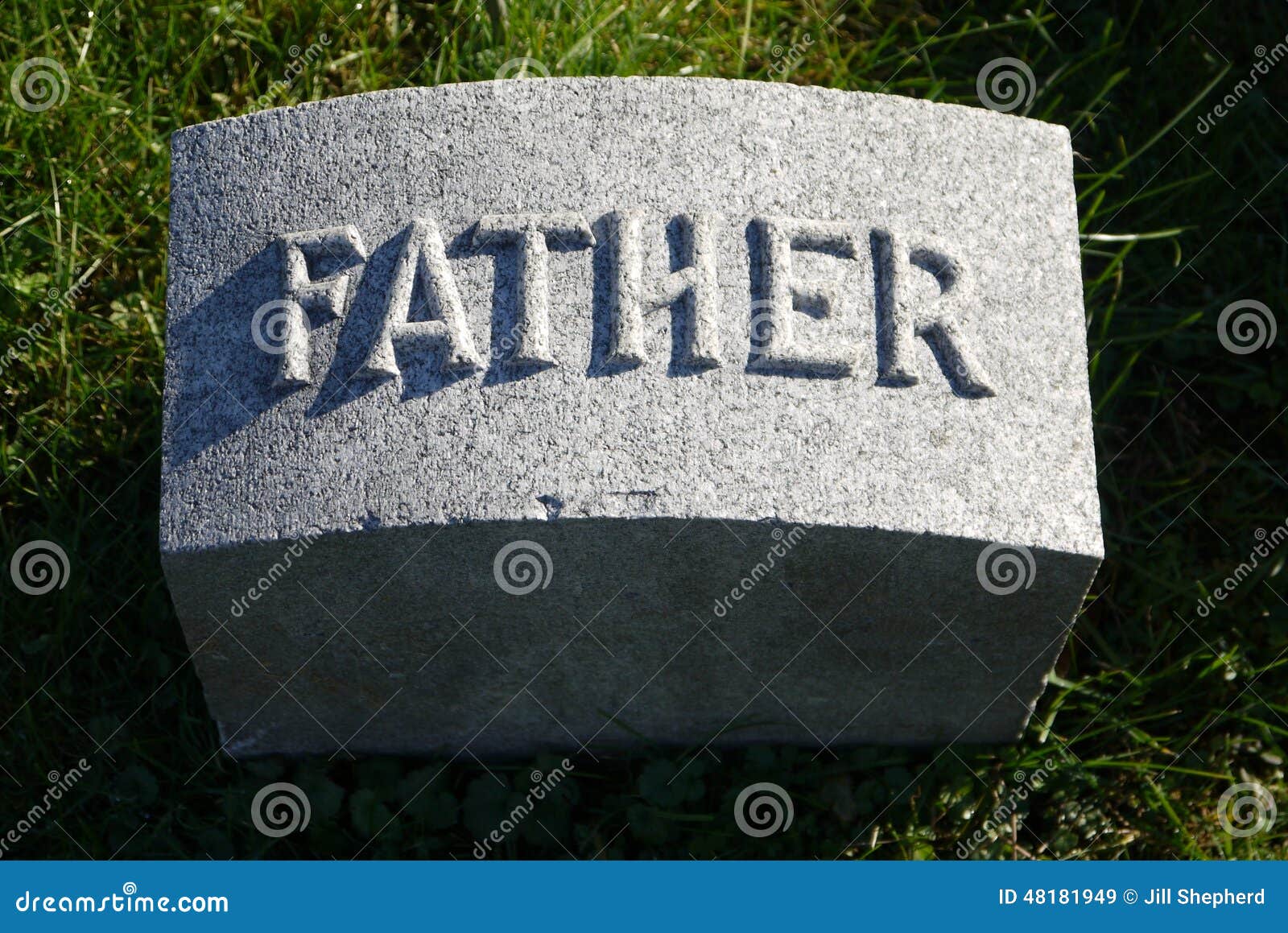 Gravestone: father stock image. Image of grave, letters - 48181949