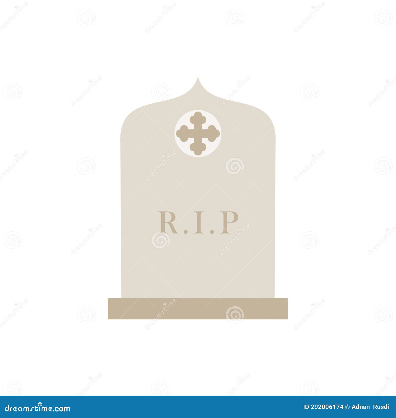 Gravestone Flat Design Vector Illustration Stock Vector - Illustration ...