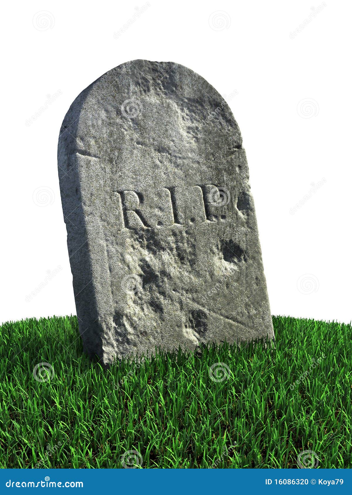 Gravestone On The Grass Stock Photo - Image: 16086320