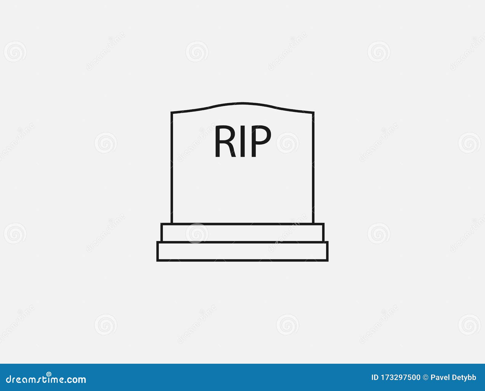 Gravestone, Graveyard, Rip Icon. Vector Illustration, Flat Design Stock ...