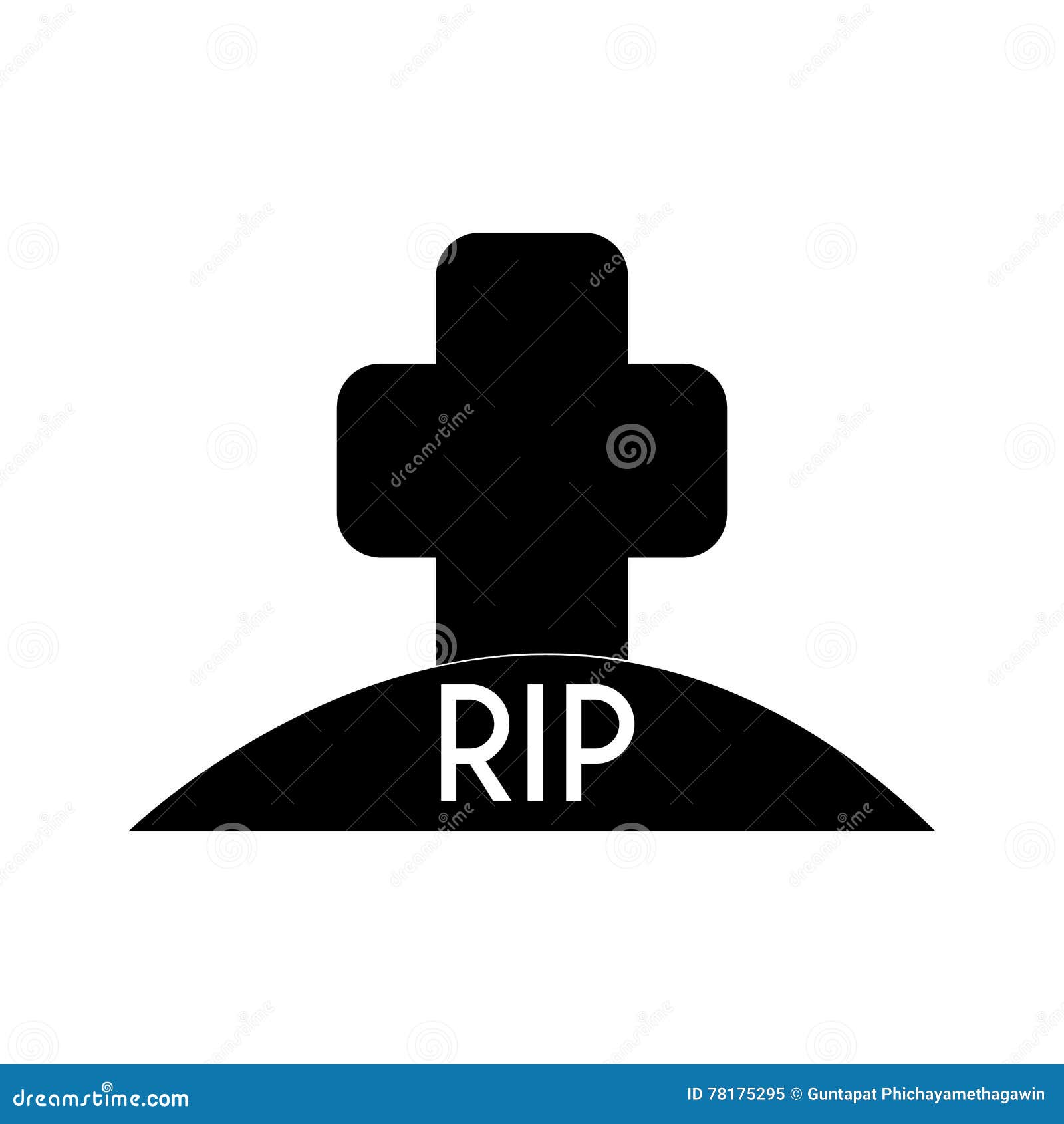Gravestone Icon, Gravestone Icon Eps10, Gravestone Icon Vector, Stock ...