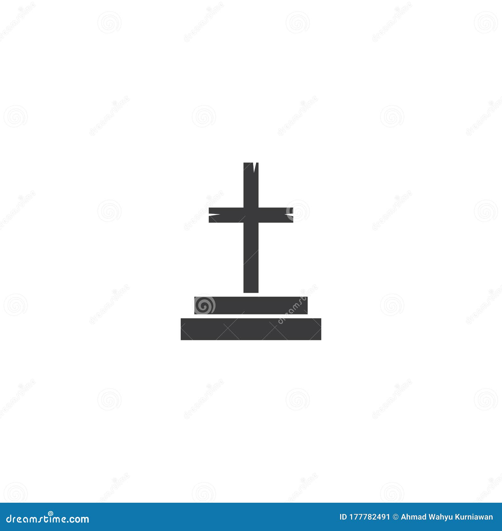 Gravestone icon stock vector. Illustration of tombstone - 177782491