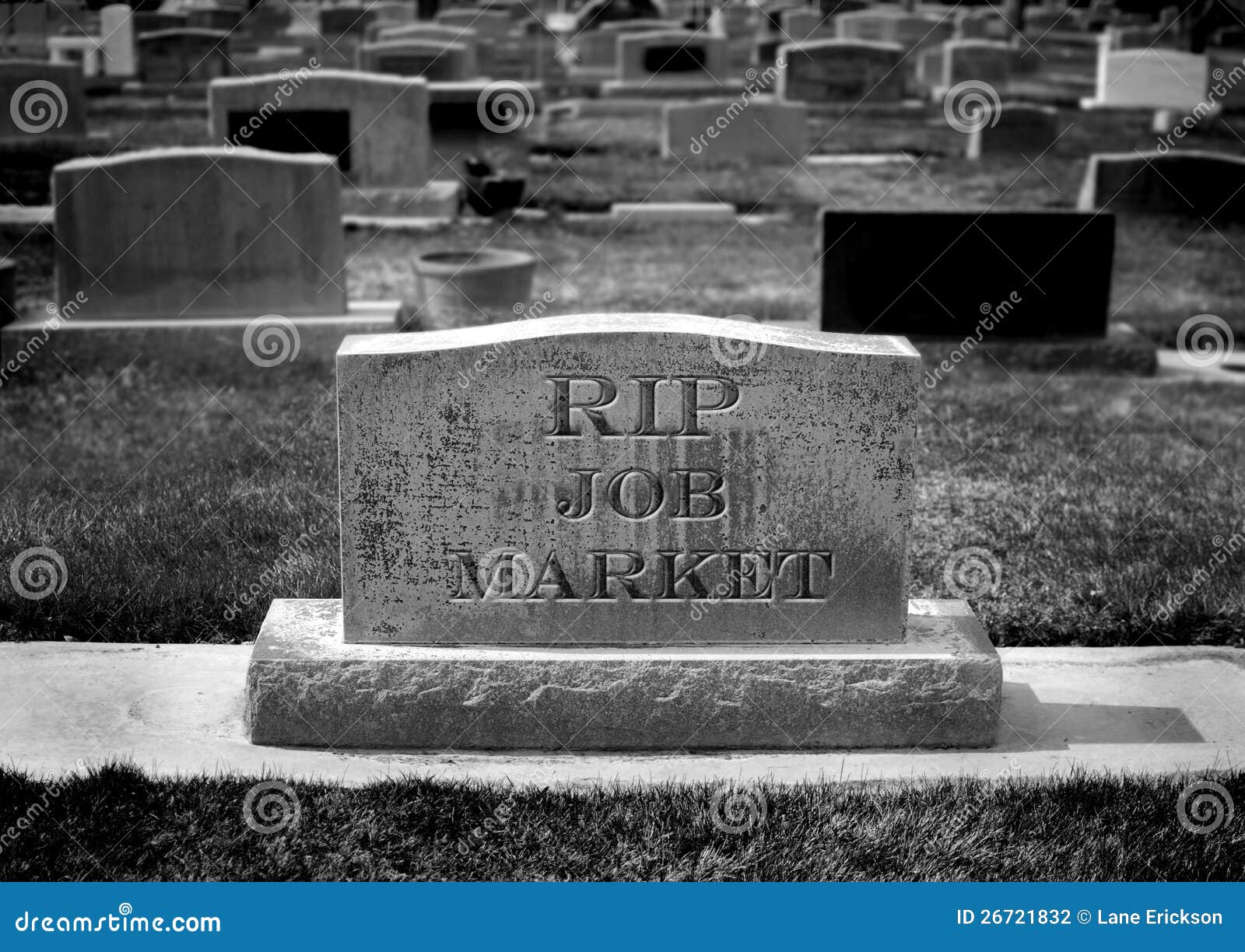 Gravestone for Job Market stock photo. Image of dead - 26721832