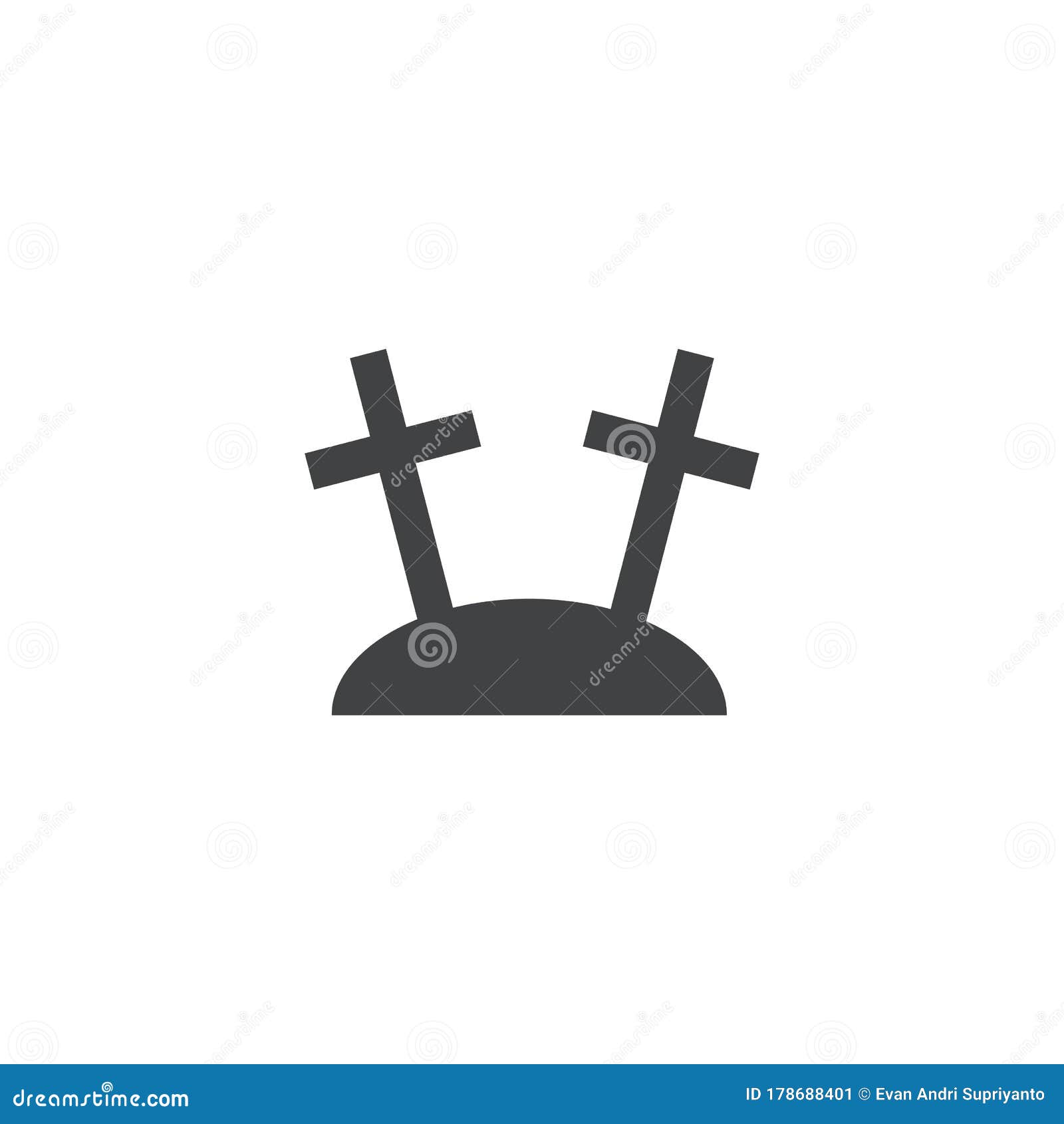 Gravestone Logo Template Vector Symbol Stock Vector - Illustration of ...