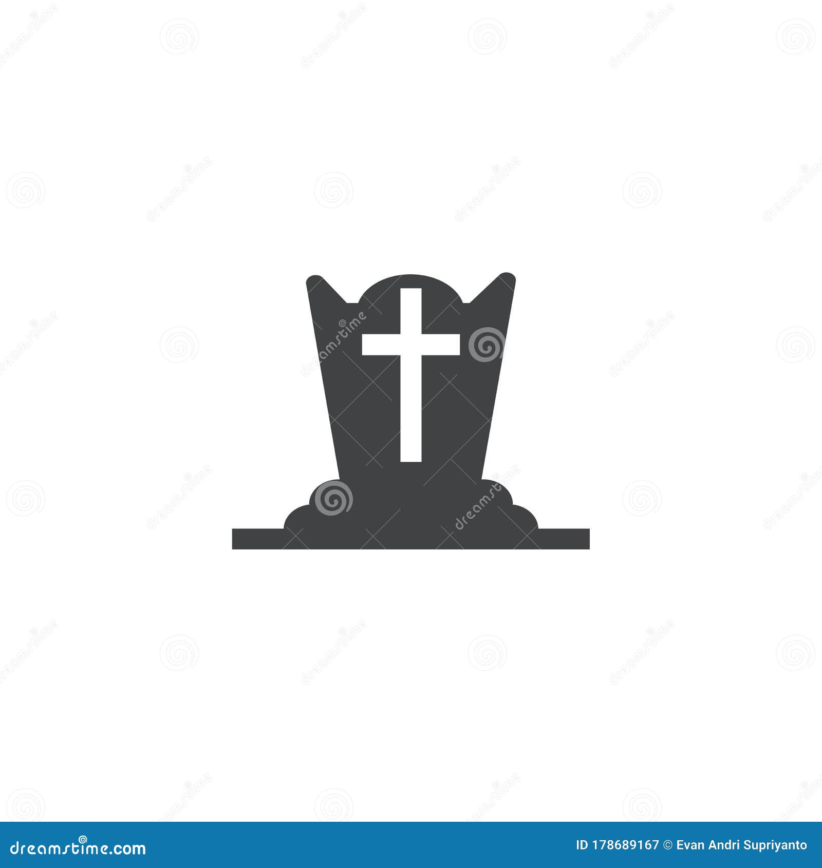 Gravestone Logo Template Vector Symbol Stock Vector - Illustration of ...