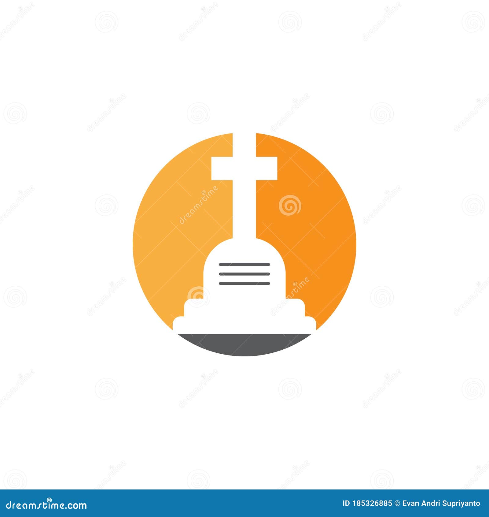 Gravestone Logo Template Vector Symbol Stock Vector - Illustration of ...