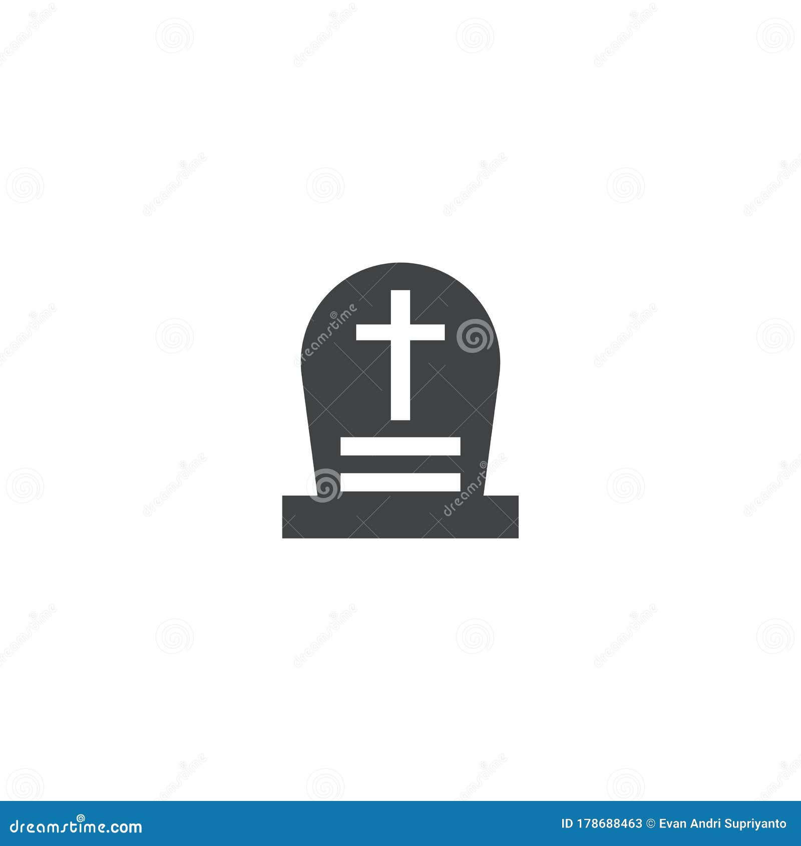 Gravestone Logo Template Vector Symbol Stock Vector - Illustration of ...