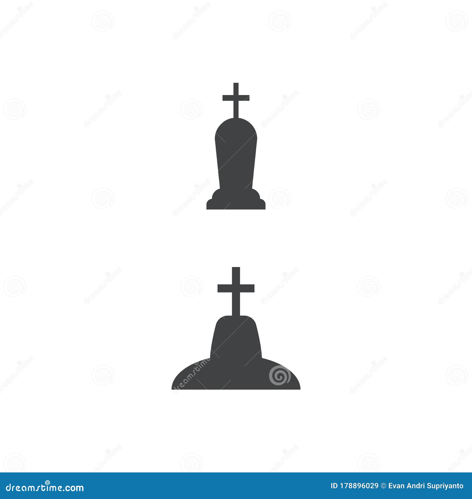 Gravestone Logo Template Vector Symbol Stock Vector - Illustration of ...