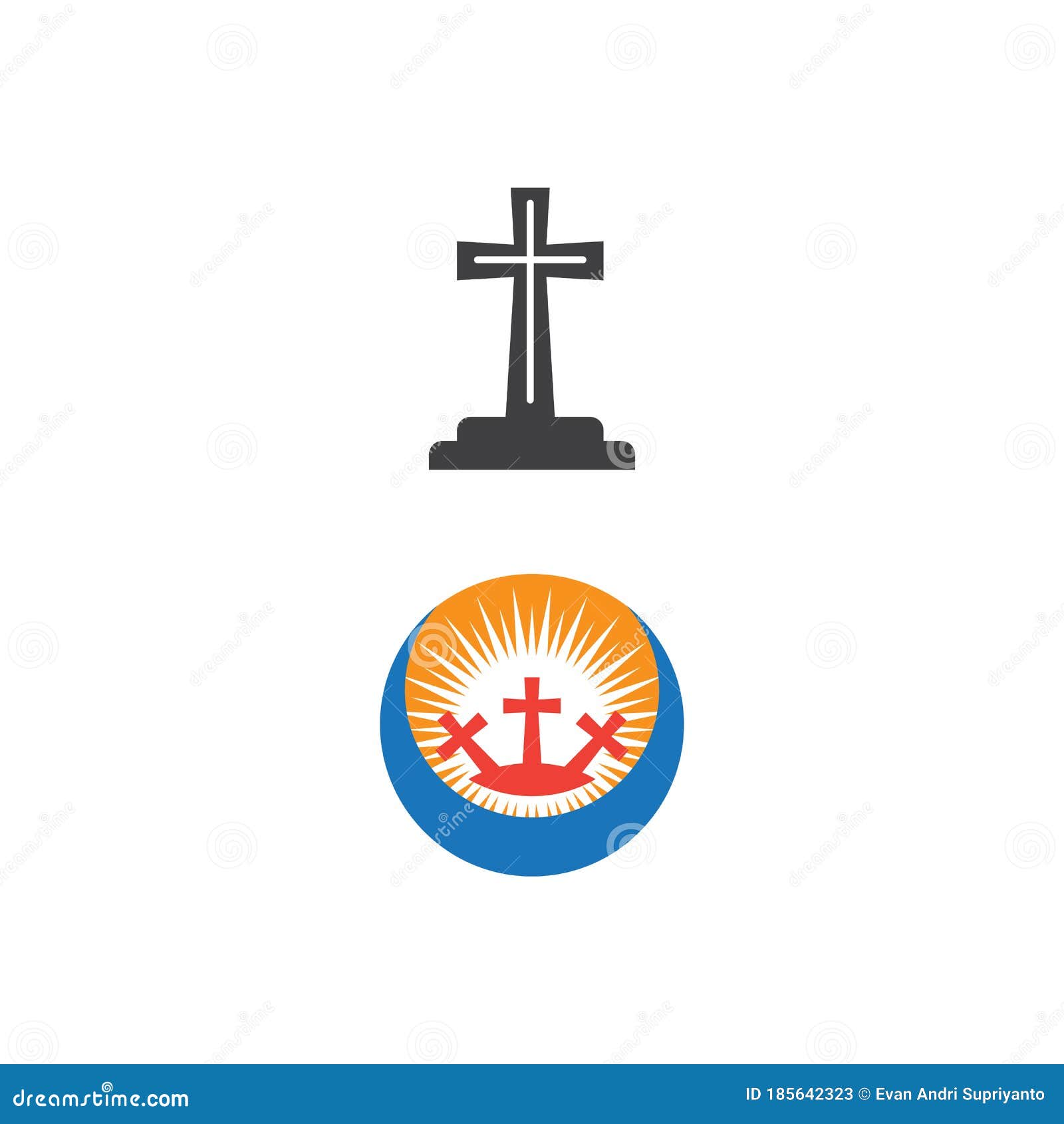 Gravestone Logo Template Vector Symbol Stock Vector - Illustration of ...