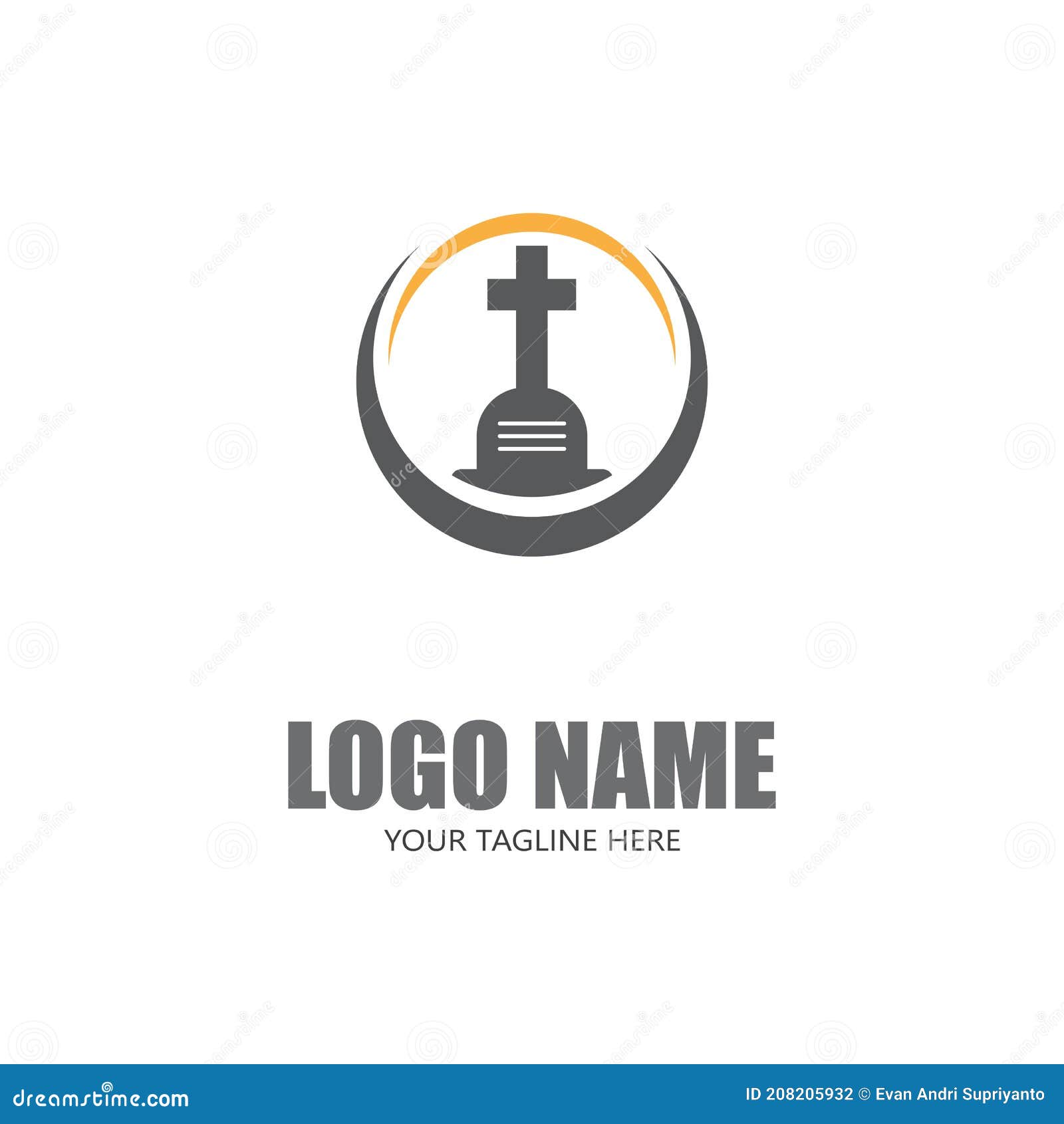 Gravestone Logo Template Vector Symbol Nature Stock Illustration ...