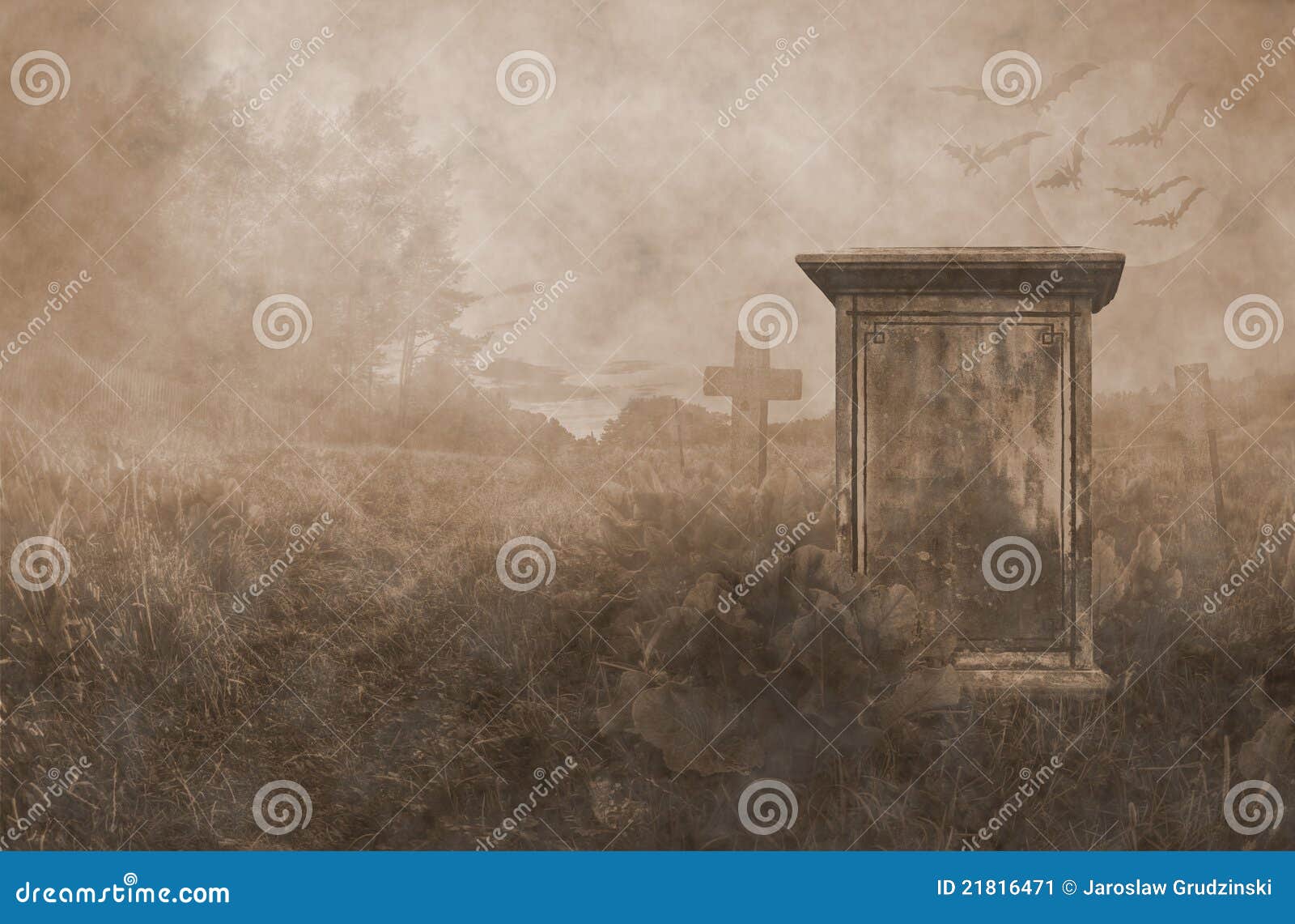 Gravestone in moonlight stock image. Image of ancient - 21816471