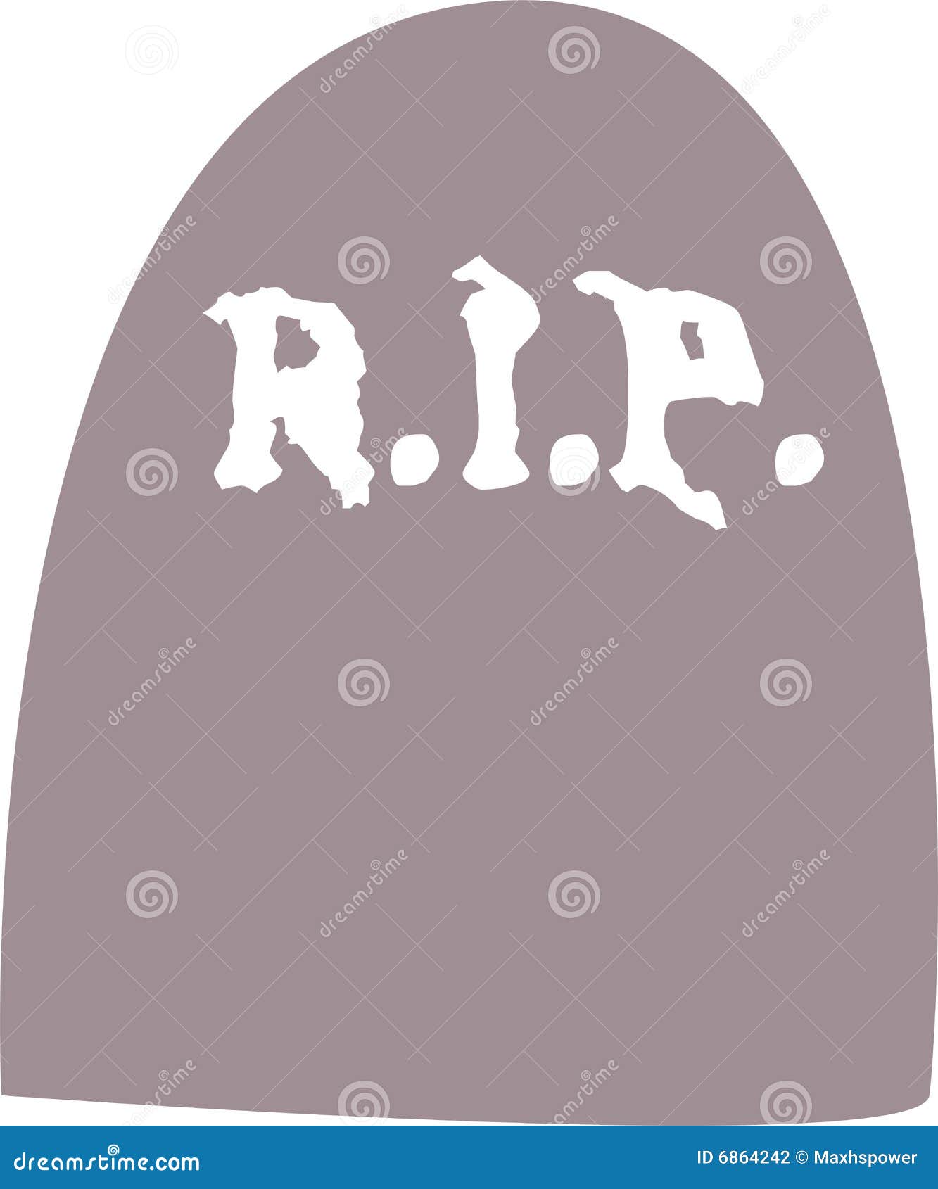 Gravestone - Rest in Peace stock illustration. Illustration of form ...