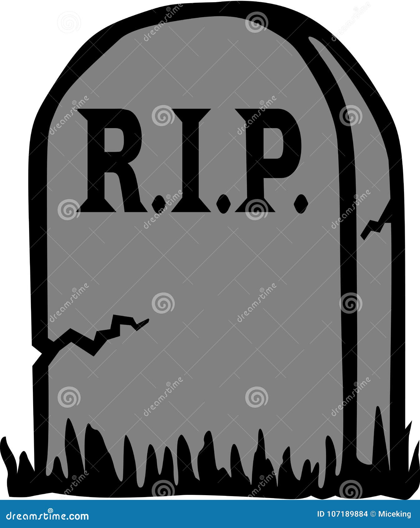 Gravestone With RIP Vector Illustration | CartoonDealer.com #107189884