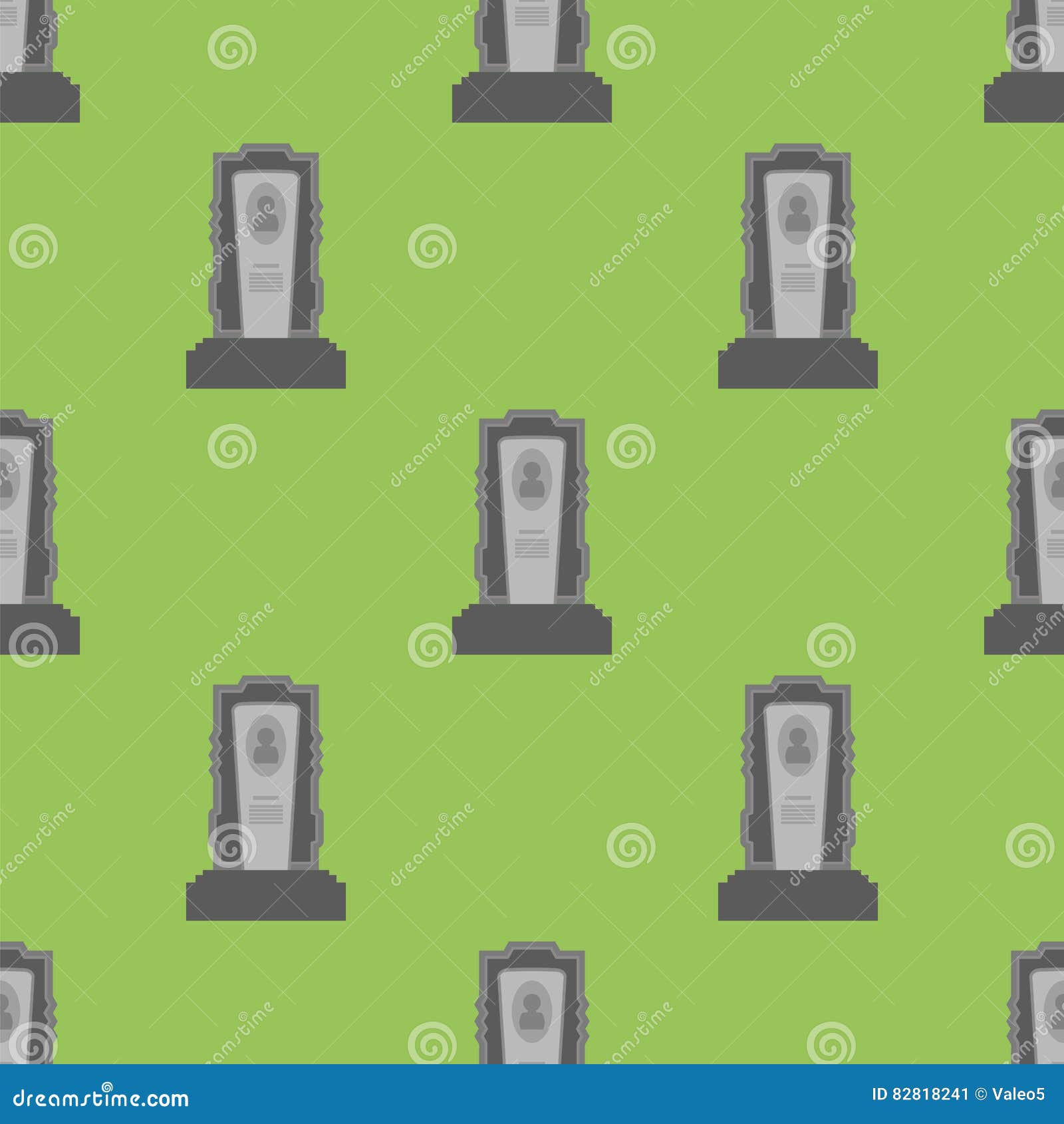 Gravestone Seamless Pattern. Grey Stone Monuments Stock Vector ...