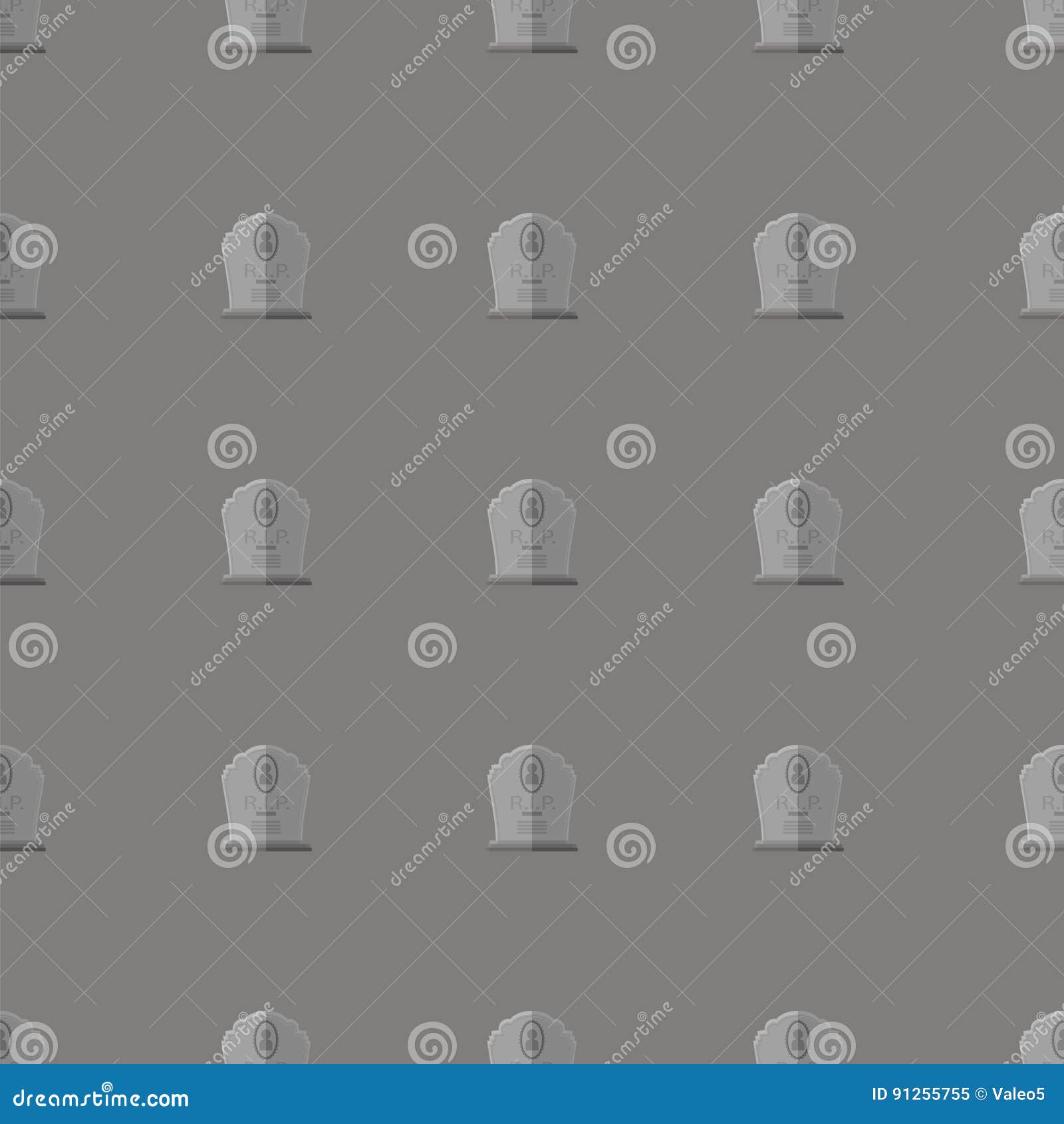Gravestone Seamless Pattern. Stone Monuments Stock Illustration ...