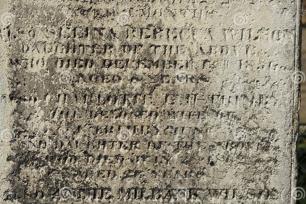 Gravestone with Writing Text Editorial Image - Image of engraved ...