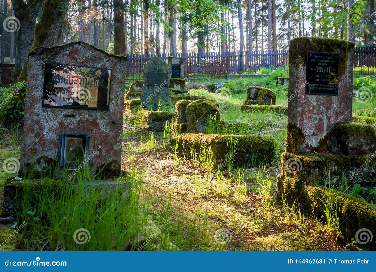 Gravestones of an Old Cemetry Stock Image - Image of dead, resting ...