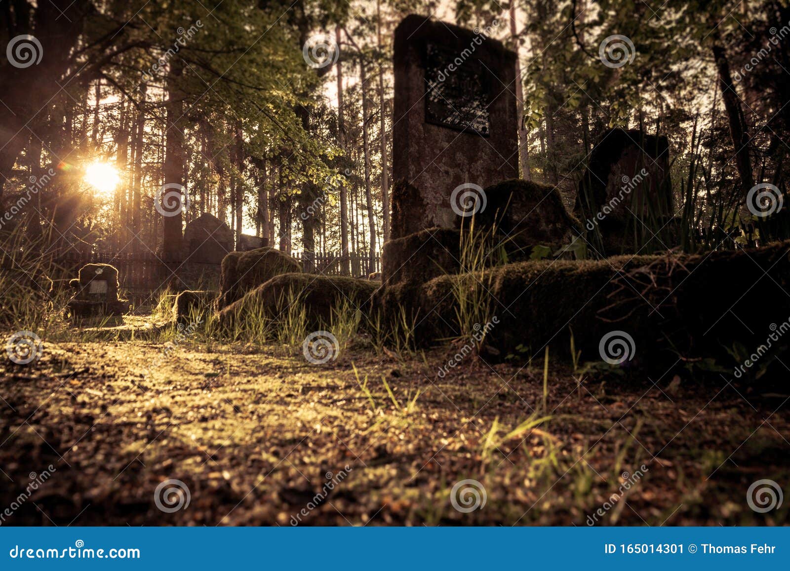 Gravestones of an Old Cemetry Stock Image - Image of green, peaceful ...