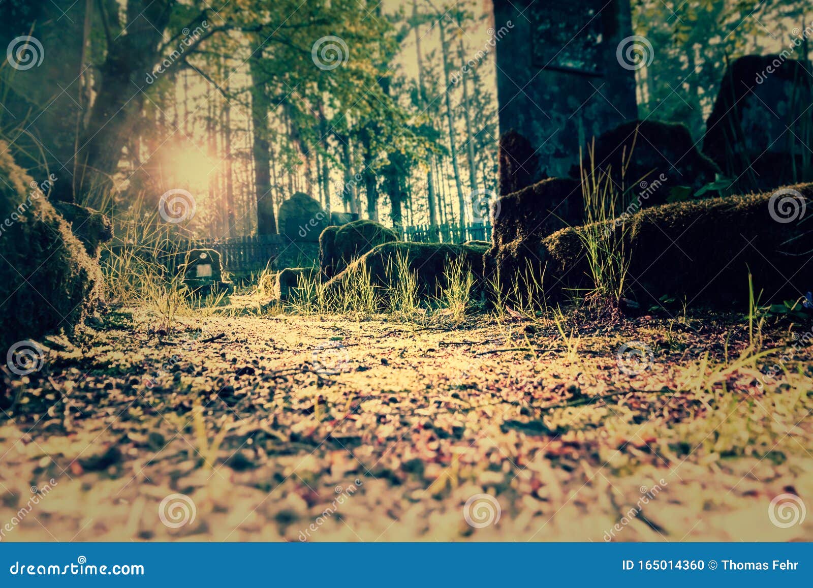 Gravestones of an Old Cemetry Stock Photo - Image of resting, final ...