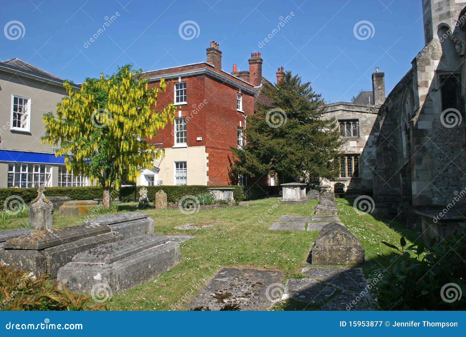 Graveyard stock image. Image of arch, church, buildings - 15953877