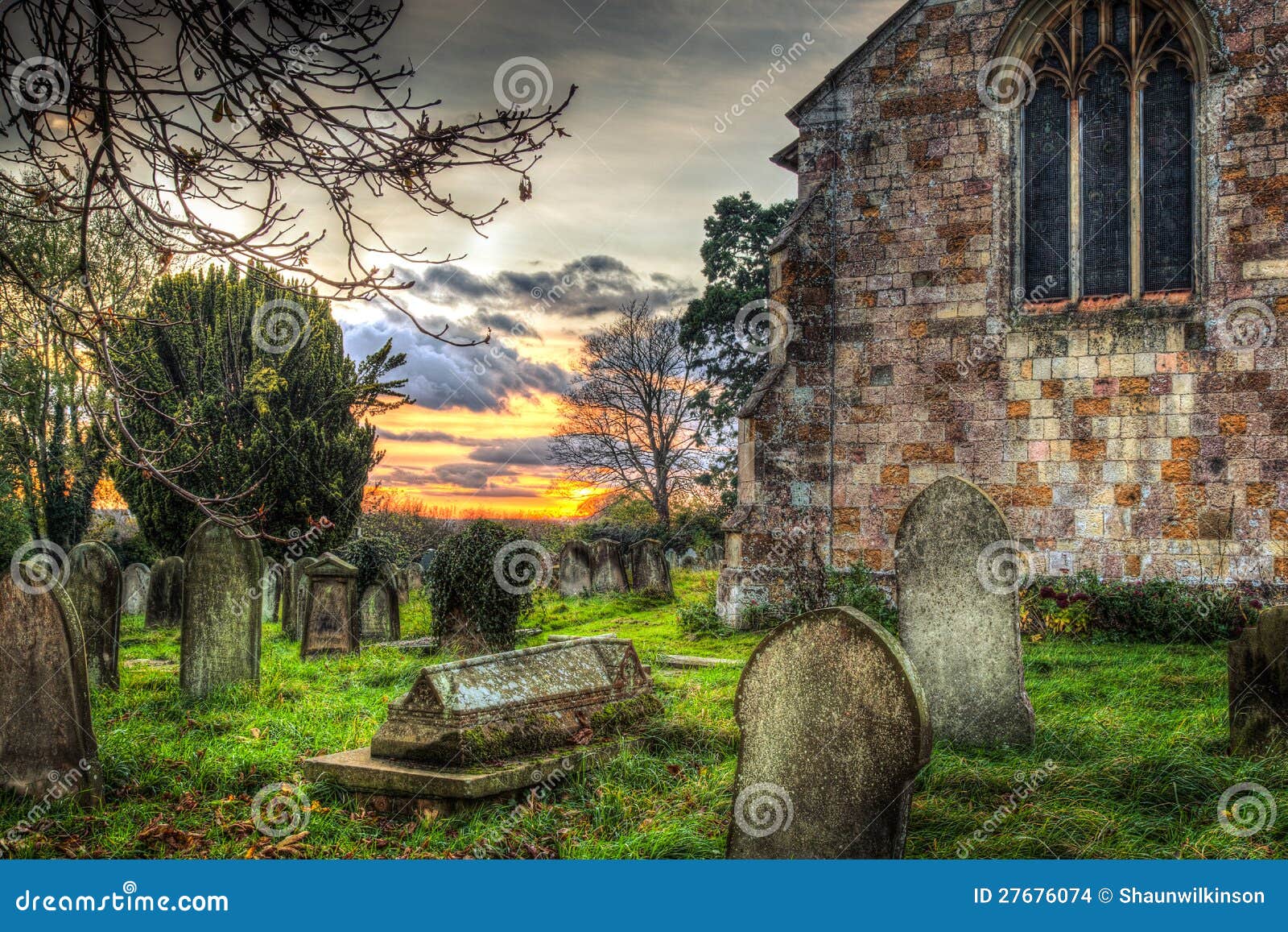 Graveyard stock photo. Image of halloween, outside, graveyard - 27676074