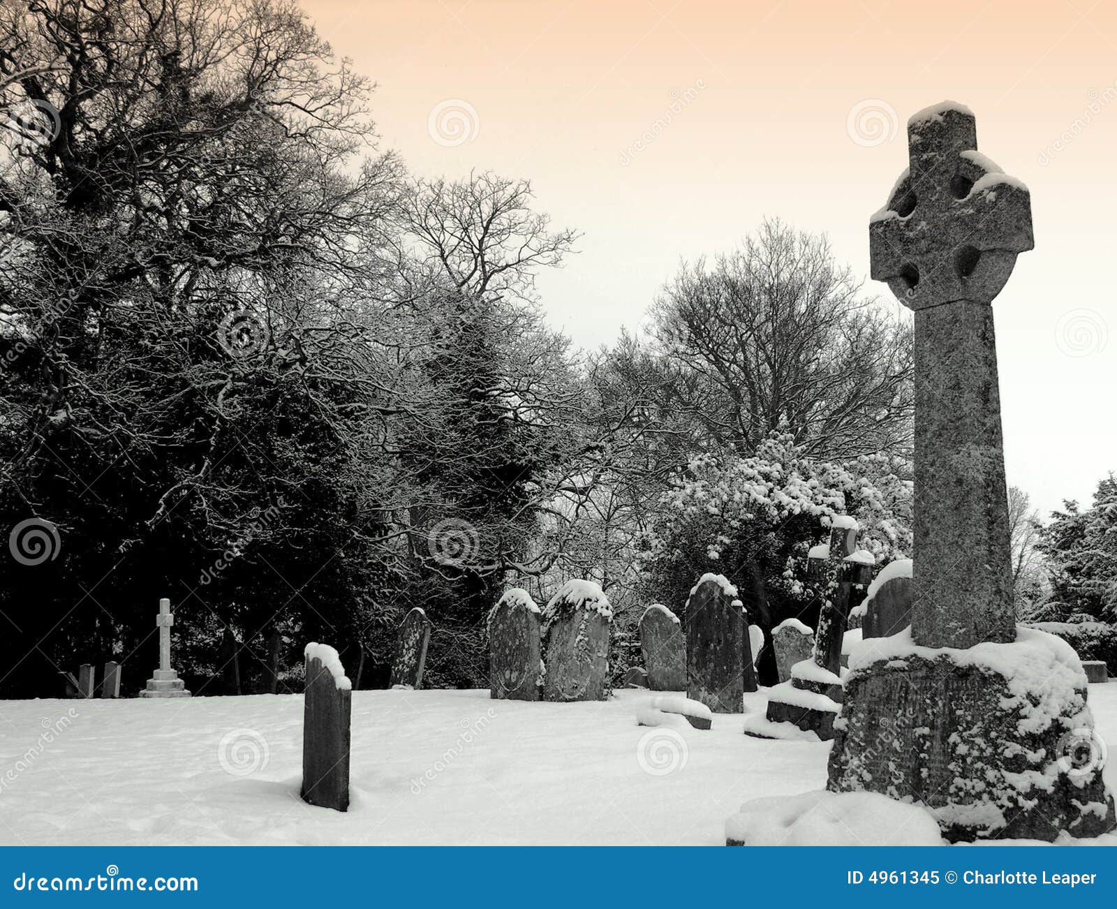 Graveyard stock image. Image of quiet, church, monotone - 4961345