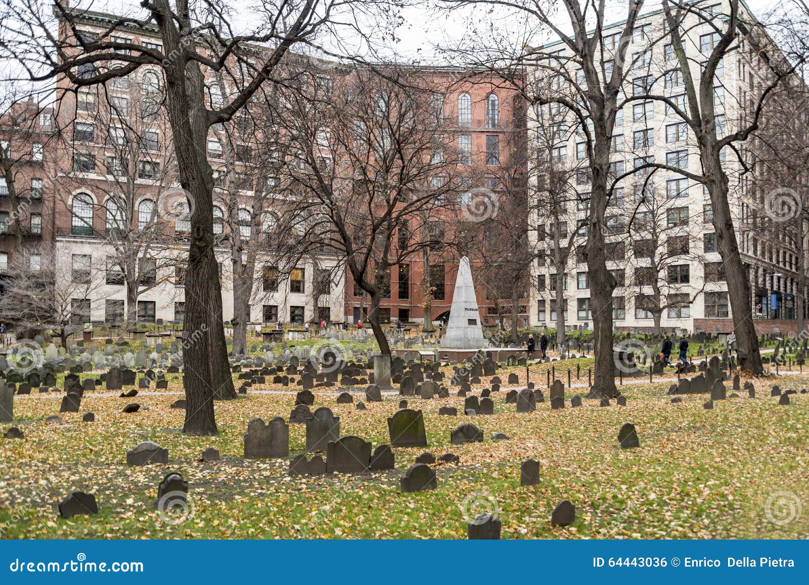 Graveyard in Boston stock photo. Image of autumn, fall - 64443036
