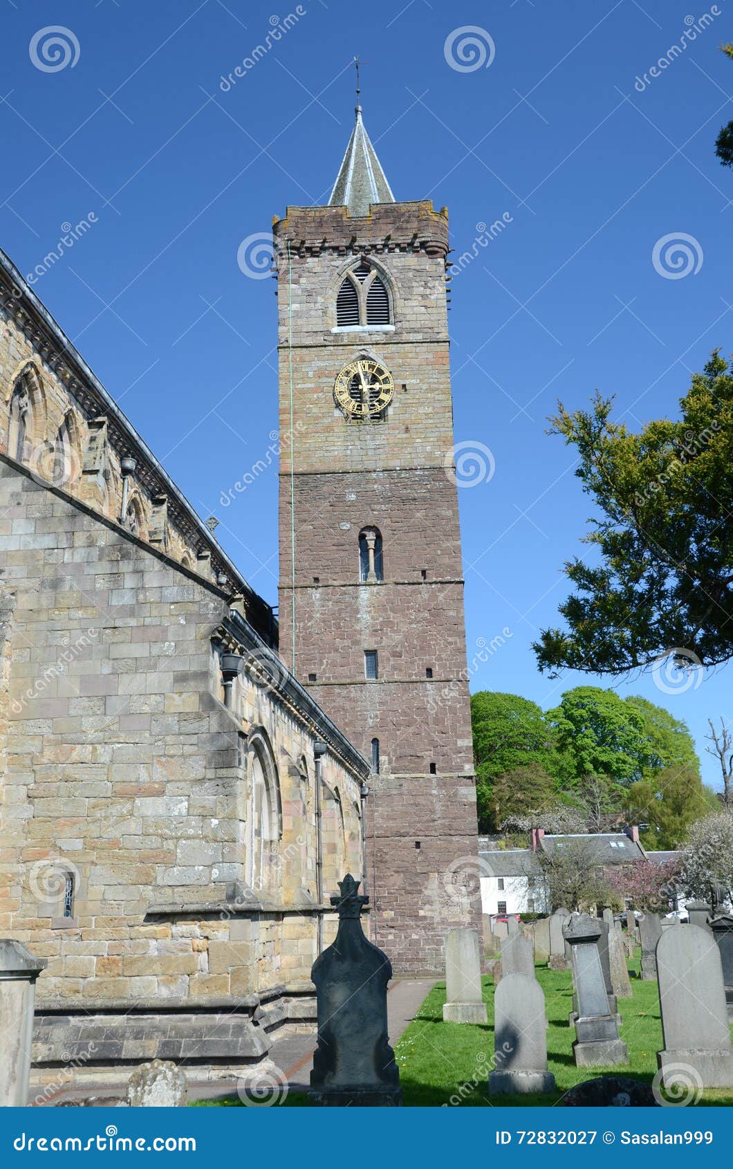 Graveyard at Cathedral stock image. Image of bell, tower - 72832027